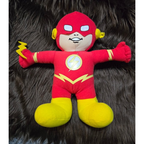 Toys | The Flash Dc Comics Superhero Plush Toy Lightning Bolt Yellow ...